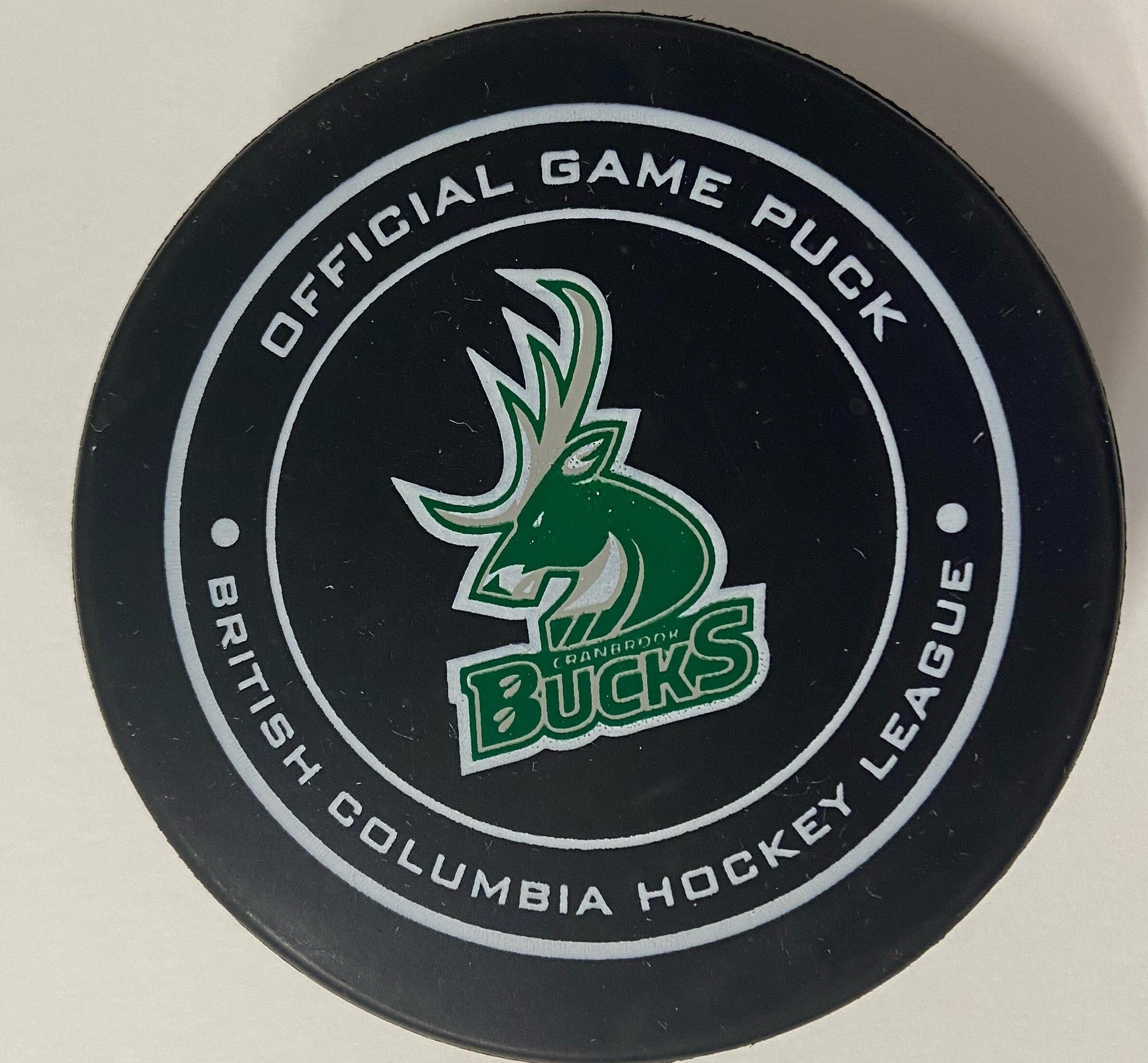 Official Game puck - BCHL logo on reverse | Cranbrook Bucks Official Store